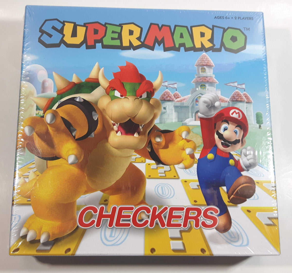 2019 Nintendo Super Mario Checkers Board Game Bowser & Mario Cover New ...