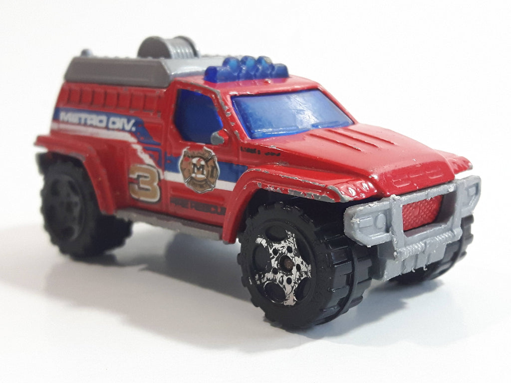 2006 Matchbox Fire 4x4 Fire Truck Red Die Cast Toy Emergency Rescue Fi ...