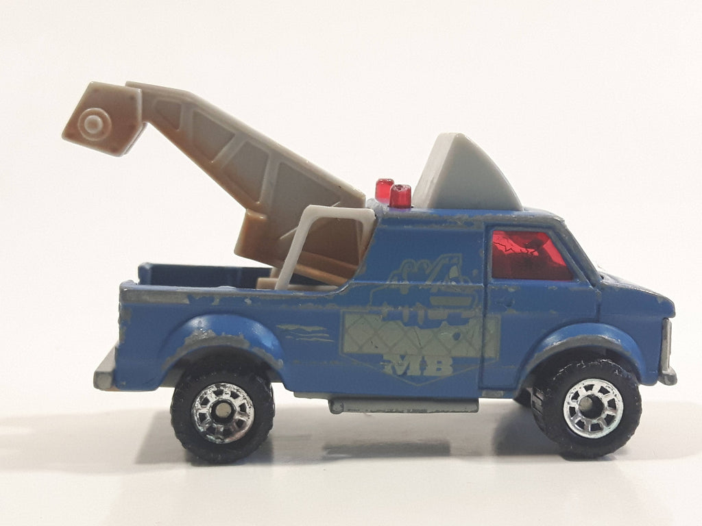 1999 Matchbox Scrapyard Breakdown Van Matte Blue Die Cast Toy Car Vehi ...