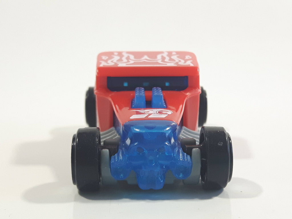 2015 Hot Wheels Bone Shaker Red Blue Plastic Body Pullback Motorized F ...