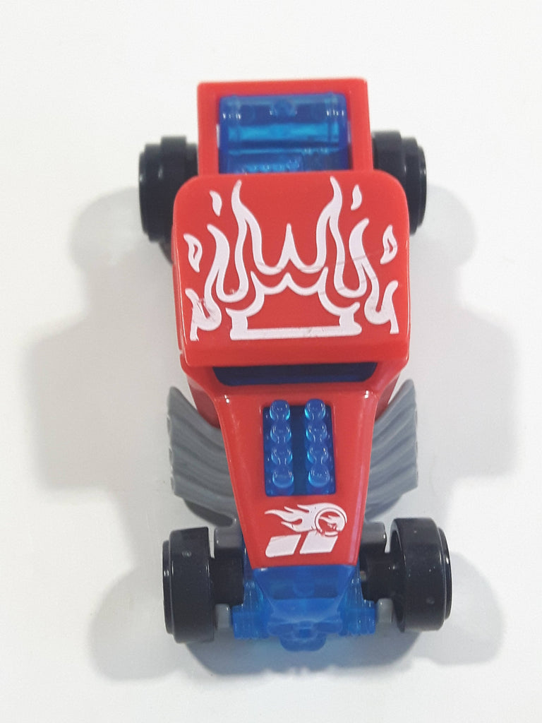 2015 Hot Wheels Bone Shaker Red Blue Plastic Body Pullback Motorized F ...