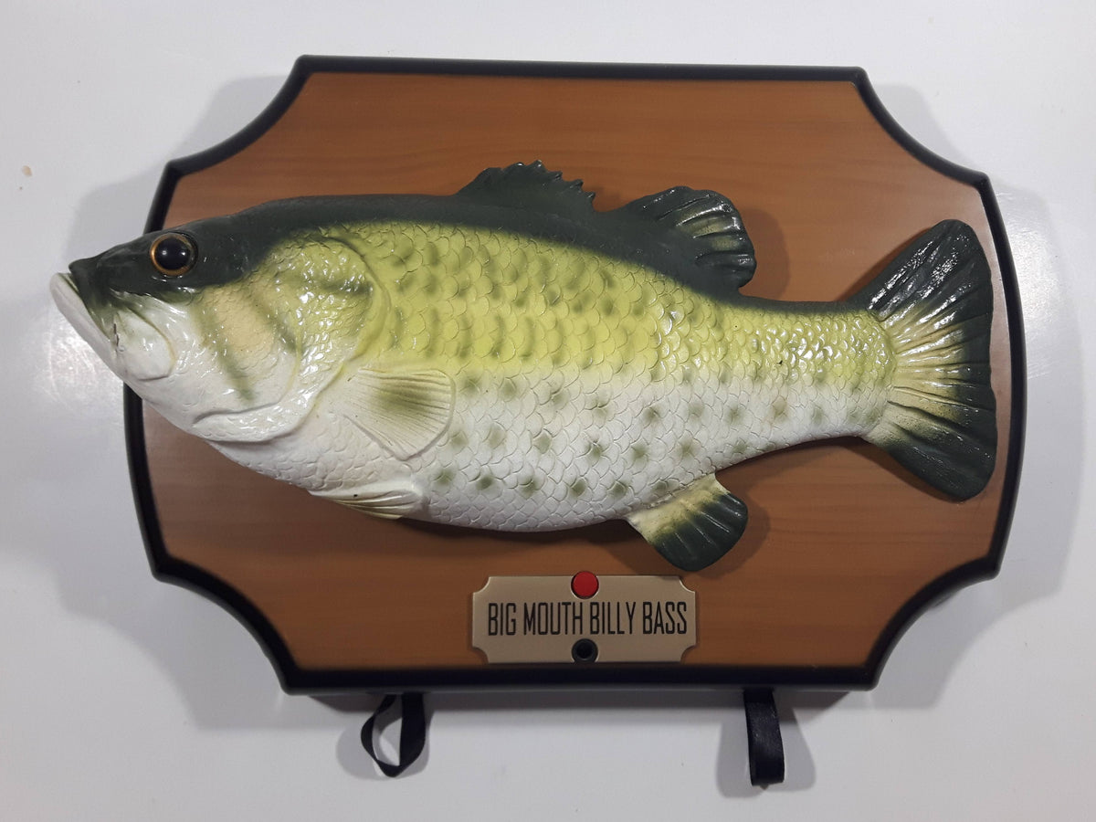 1999 Gemmy Big Mouth Billy Bass Singing Moving Fish On Plaque Novelty ...