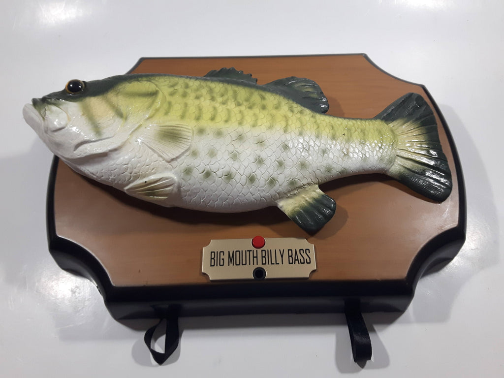 1999 Gemmy Big Mouth Billy Bass Singing Moving Fish On Plaque Novelty ...