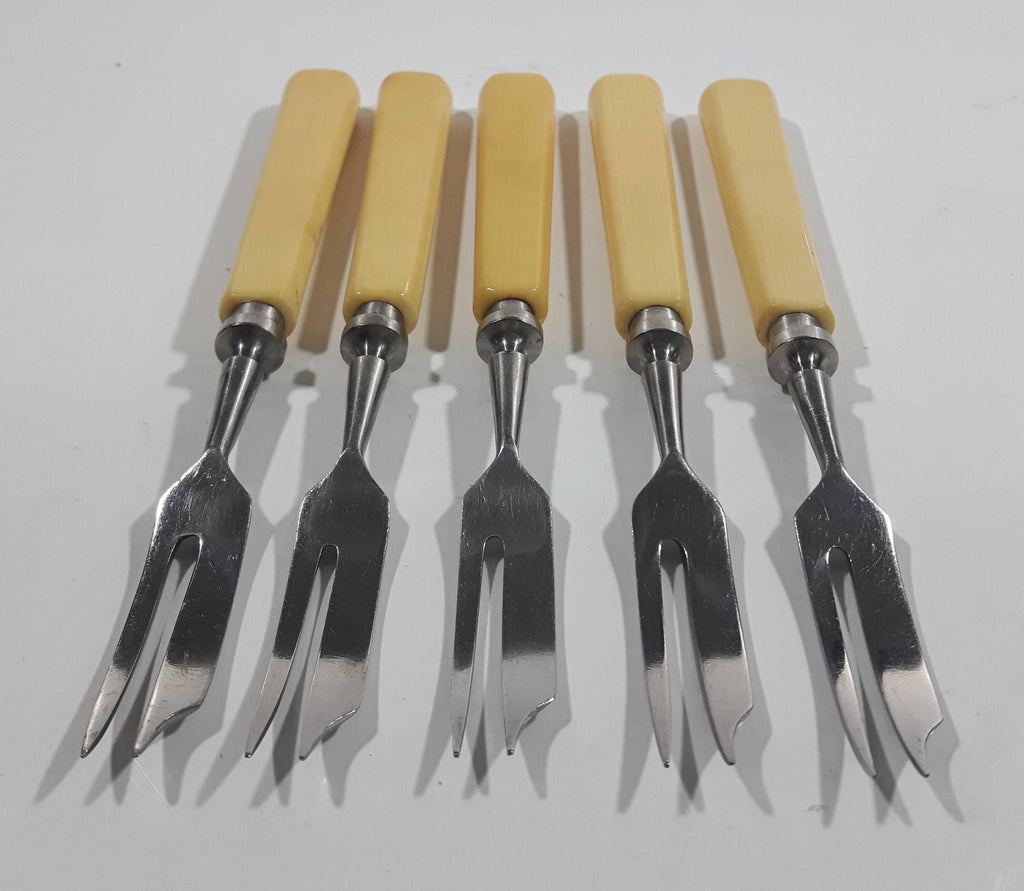Vintage Seki HKK Bakelite Handle Non-Stain Steel Appetizer Forks Set o ...