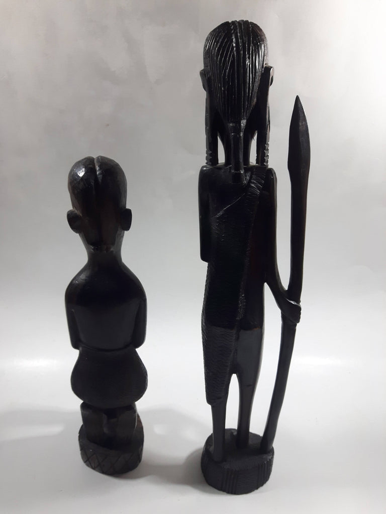 Vintage 1960s Genuine Besmo Hand Carved Ebony Wood Tribal Maasai Warri ...