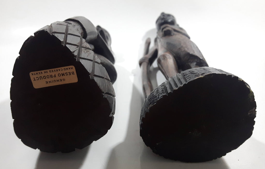 Vintage 1960s Genuine Besmo Hand Carved Ebony Wood Tribal Maasai Warri ...