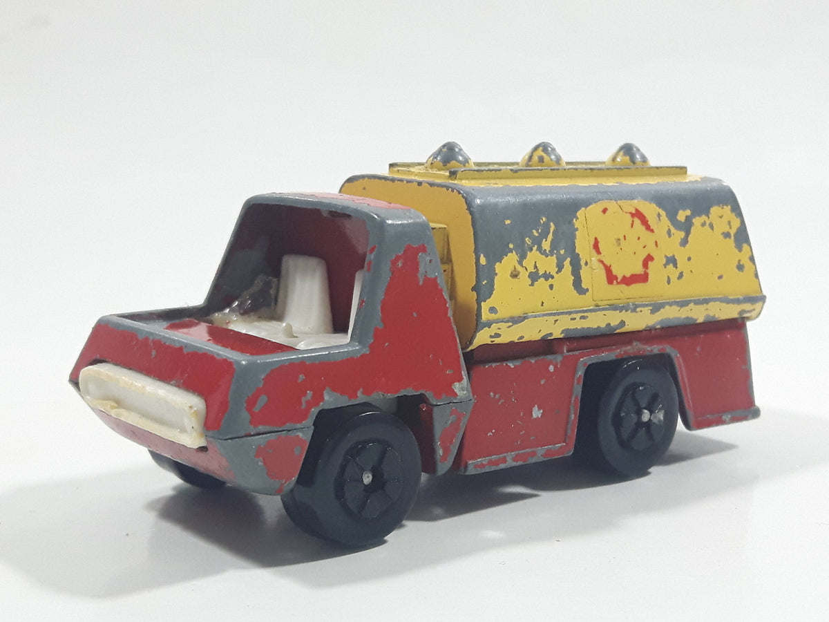 Vintage PlayArt Semi Tanker Truck Shell Oil Red and Yellow Die Cast To ...