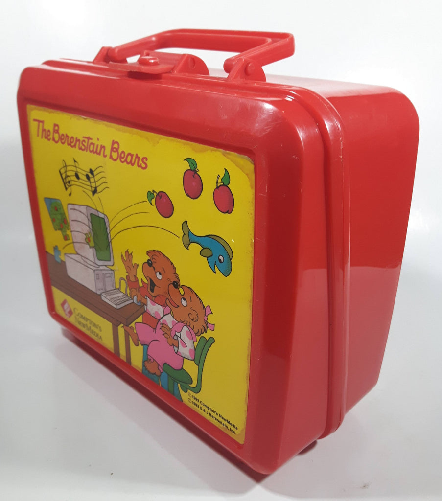 1993 Compton's NewMedia The Berenstain Bears Red Plastic Aladdin Lunch ...