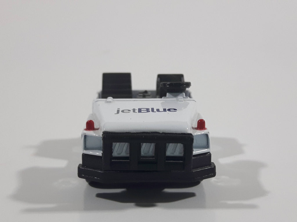 JetBlue Airport Service Luggage Trolley Cart White Die Cast Toy Car Ve ...