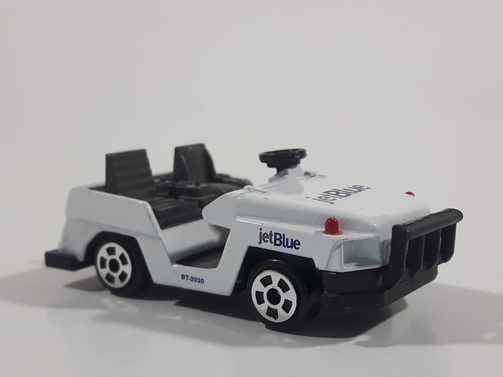 JetBlue Airport Service Luggage Trolley Cart White Die Cast Toy Car Ve ...