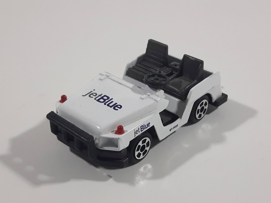 JetBlue Airport Service Luggage Trolley Cart White Die Cast Toy Car Ve ...