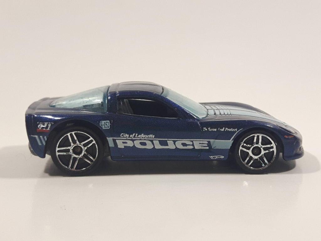 2011 Hot Wheels HW Main Street Corvette C6 Blue Die Cast Toy Car Vehic ...