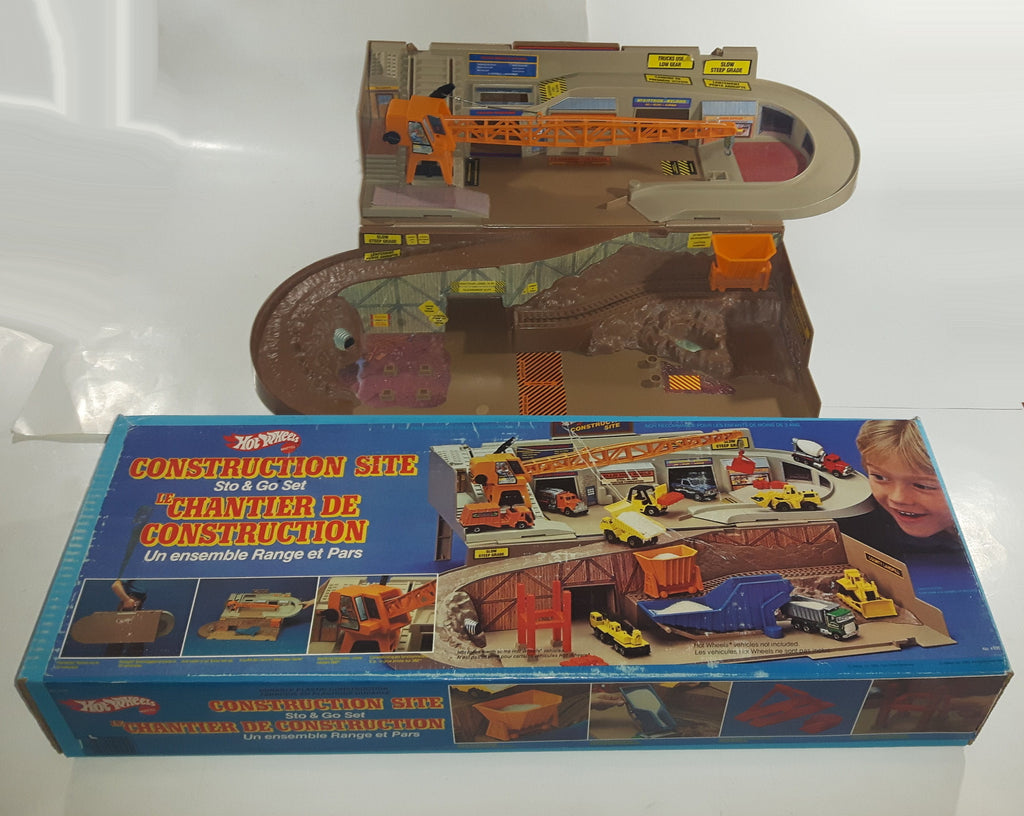 Vintage 1982 Hot Wheels Construction Site So & Go Set in Box - Incompl ...