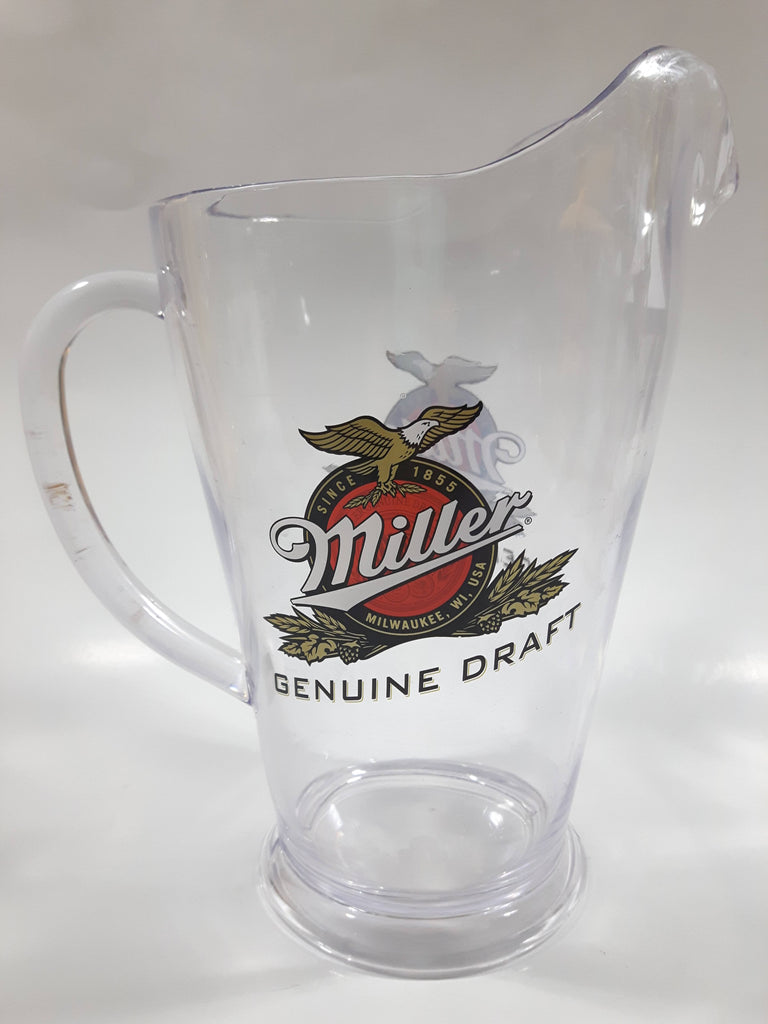 Miller Genuine Draft 9 1/4" Tall Plastic Beer Pitcher Jug – Treasure ...
