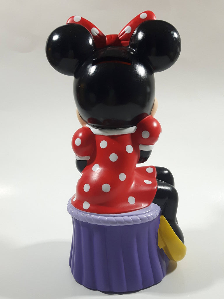 Disney Applause Minnie Mouse Sitting on Purple Stool 9 1/2" Tall Hard ...