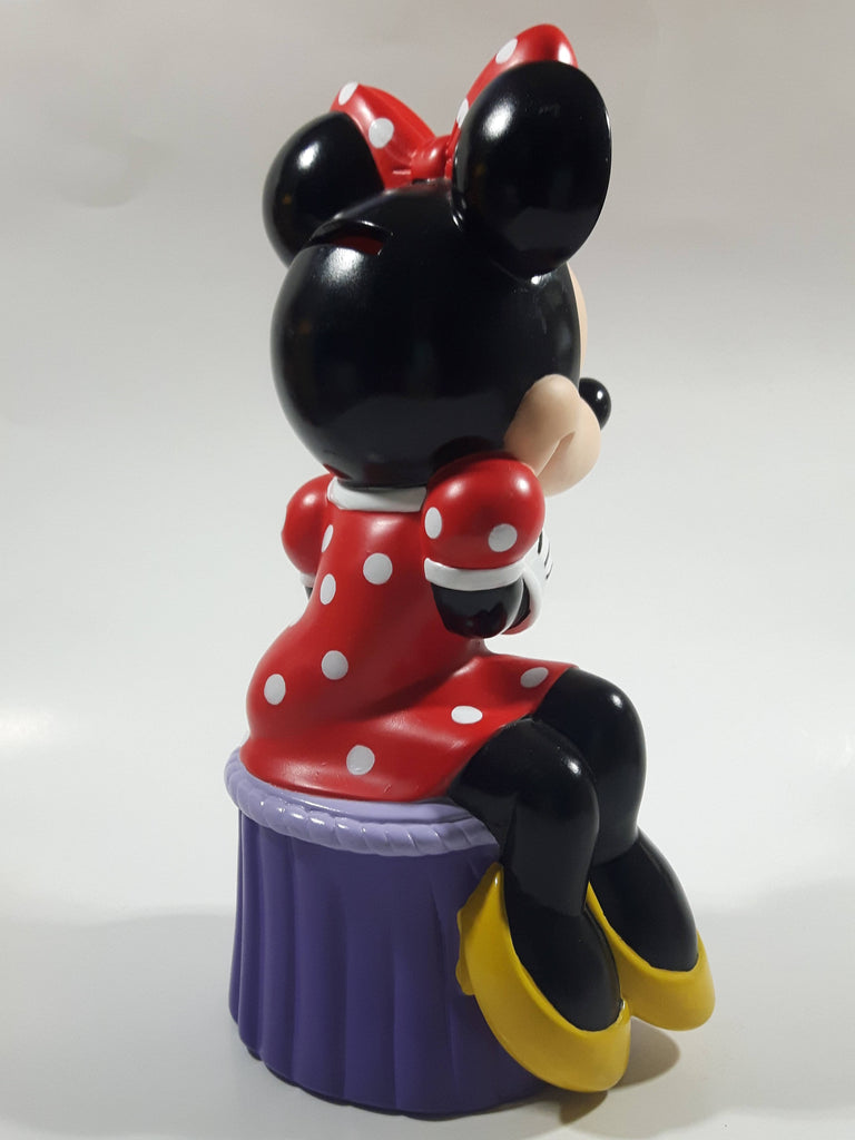 Disney Applause Minnie Mouse Sitting on Purple Stool 9 1/2" Tall Hard ...