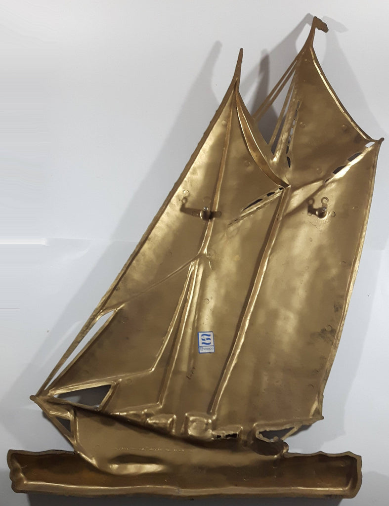 Vintage 1972 MCMLXXII Syroco Dart Ind. Large 23 x 34" Ship Sailboat Wa ...