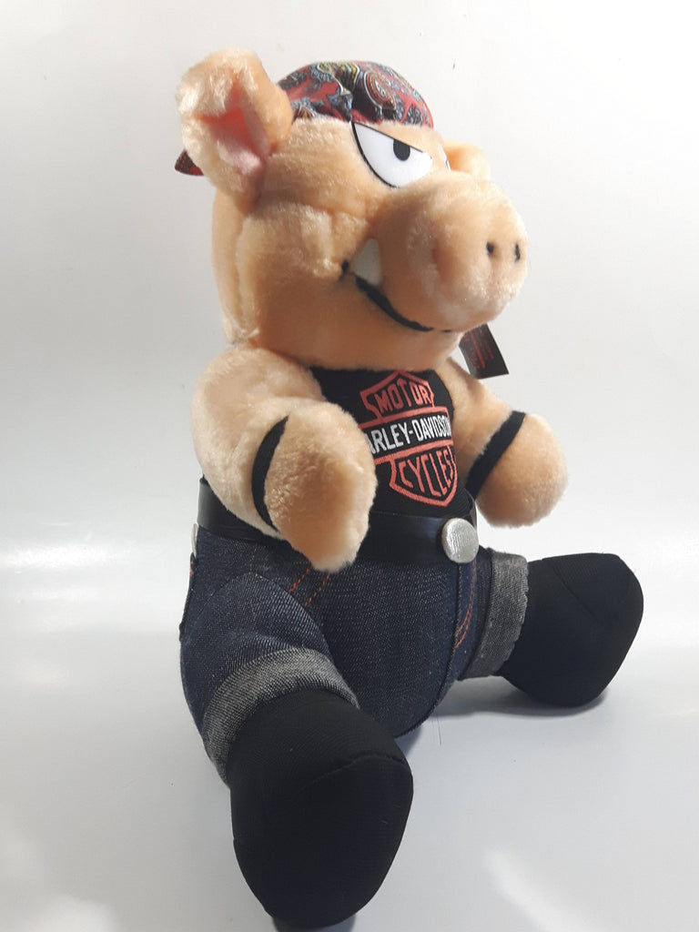1993 Harley Davidson Motor Cycles 10" Tall Pig in Biker Clothing Stuff ...