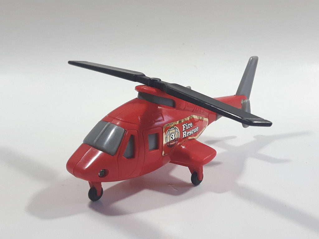 Tonka Fire Rescue #3 Helicopter Red Plastic Die Cast Toy Aircraft Vehi ...