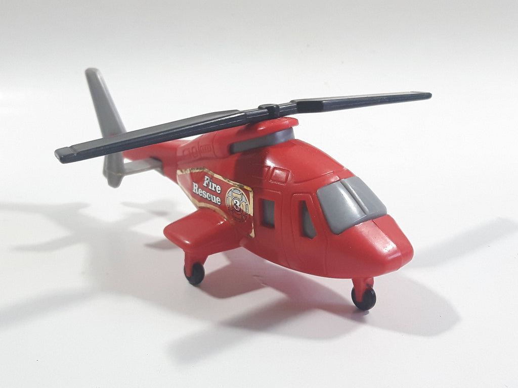 Tonka Fire Rescue #3 Helicopter Red Plastic Die Cast Toy Aircraft Vehi ...