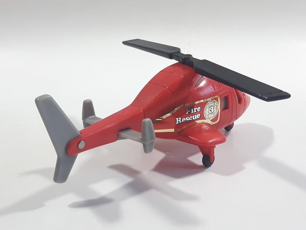 Tonka Fire Rescue #3 Helicopter Red Plastic Die Cast Toy Aircraft Vehi ...
