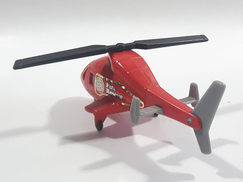 Tonka Fire Rescue #3 Helicopter Red Plastic Die Cast Toy Aircraft Vehi ...