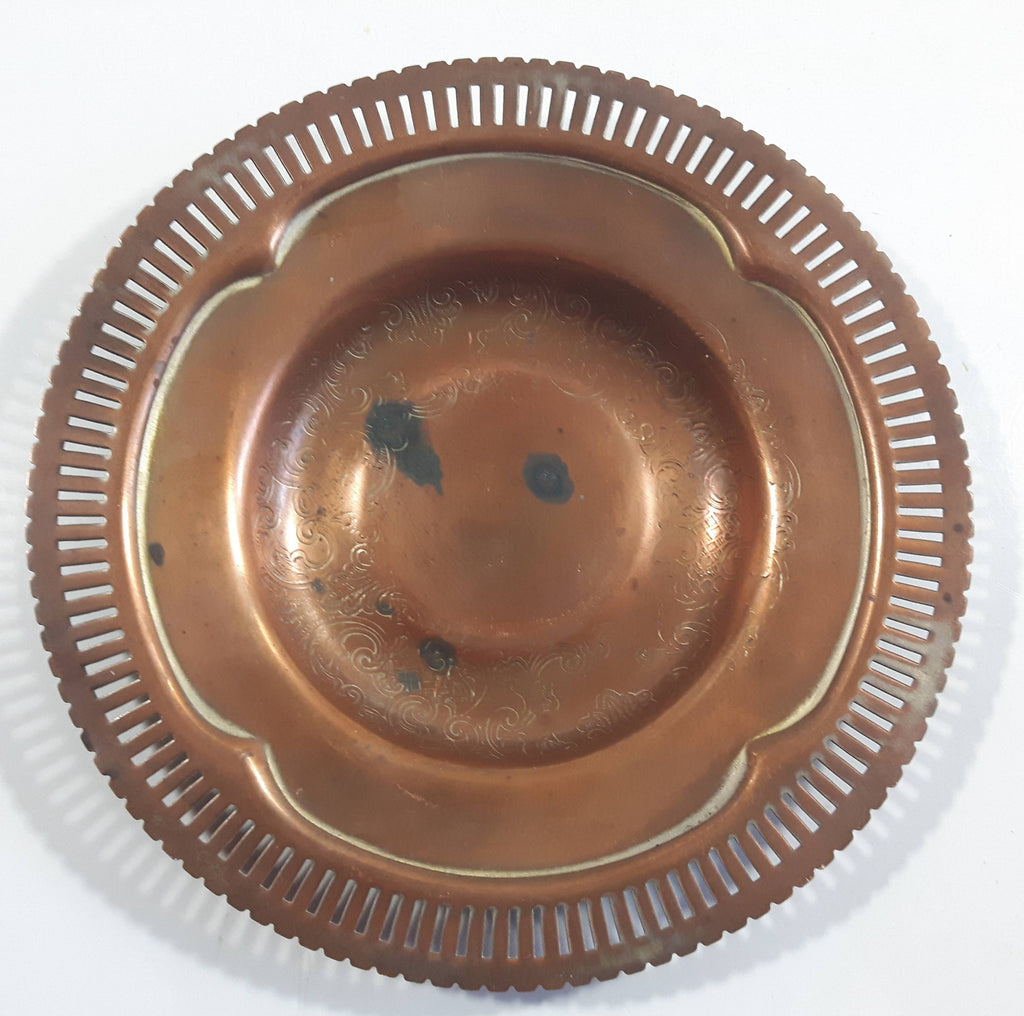 Vintage Engraved Copper Metal Ashtray – Treasure Valley Antiques ...
