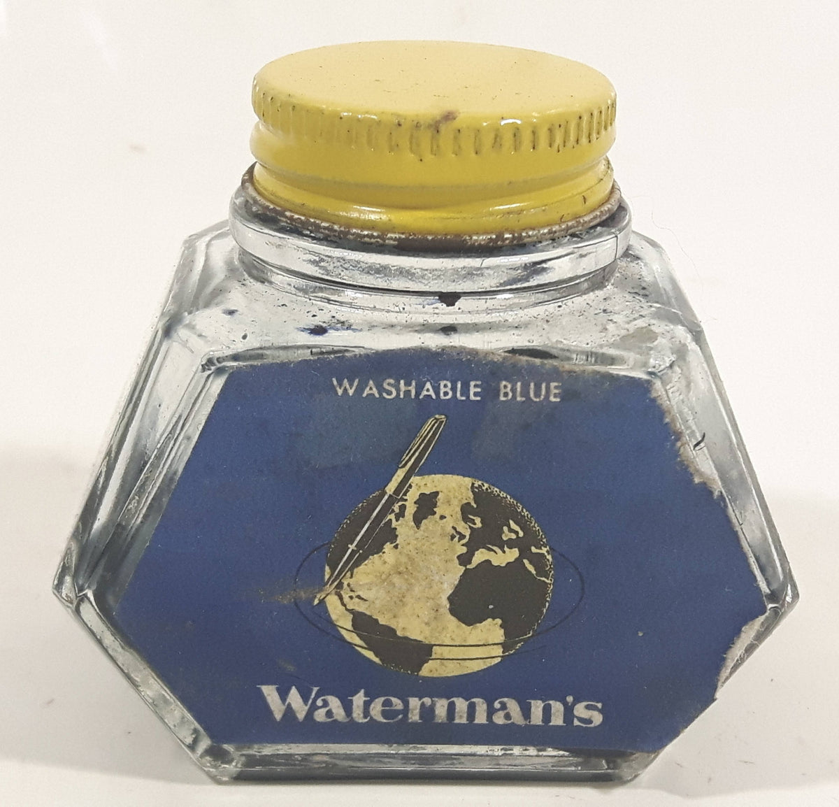 Vintage Waterman's Washable Blue Ink Glass Jar – Treasure Valley ...