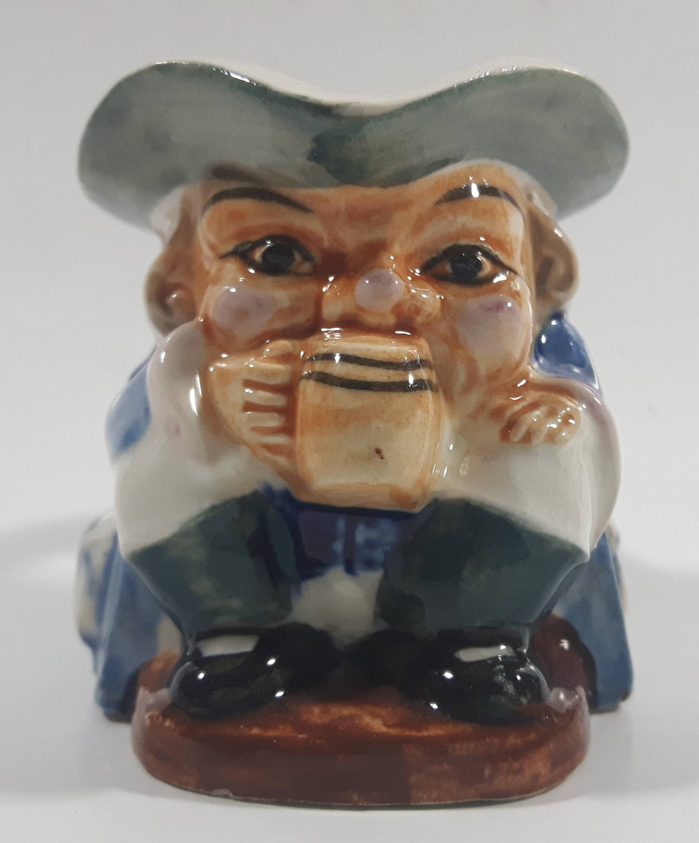 Vintage Toby Style Face Head Hand Painted Ceramic Pottery Figurine Mug ...