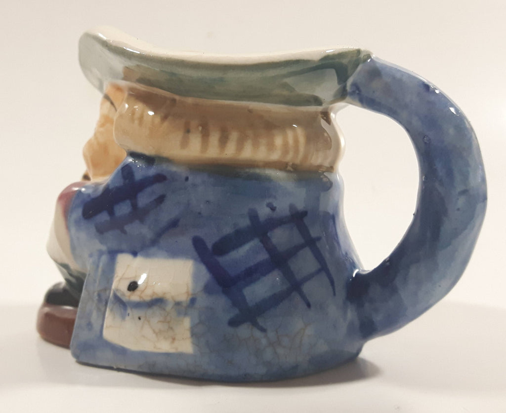 Vintage Toby Style Face Head Hand Painted Ceramic Pottery Figurine Mug ...