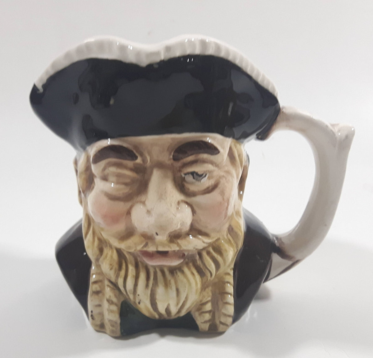 Vintage Toby Style Face Head Hand Painted Ceramic Pottery Figurine Mug ...