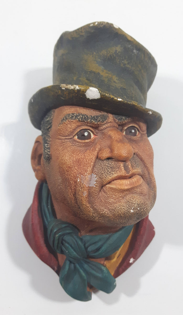 Vintage 1964 Bossons England Bill Sikes Chalkware 3D Face Head Wall De ...