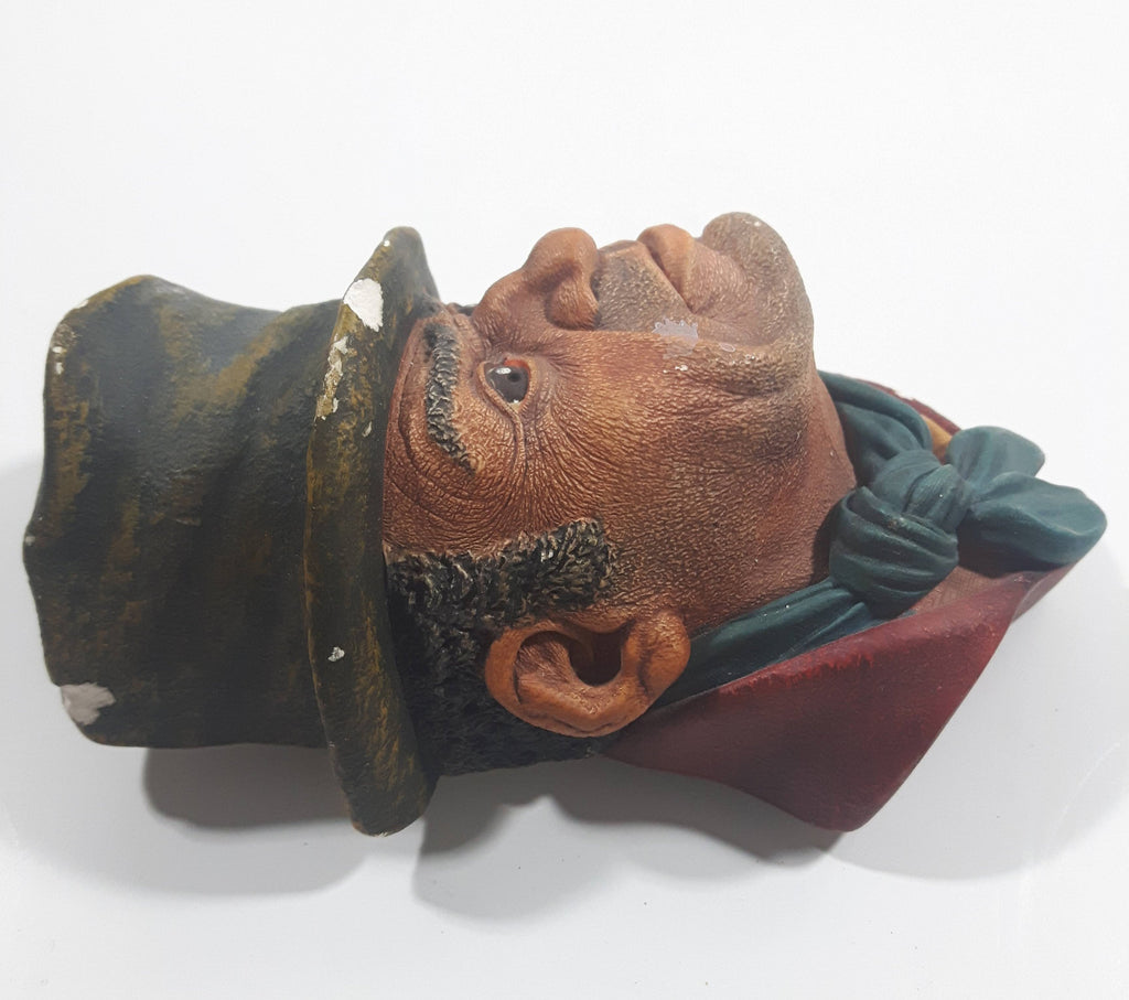 Vintage 1964 Bossons England Bill Sikes Chalkware 3D Face Head Wall De ...