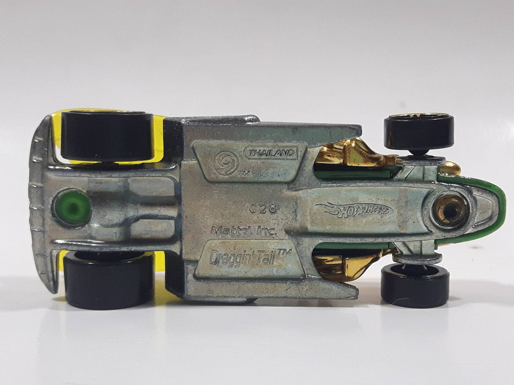 2010 Hot Wheels Insectirides Draggin' Tail Green and Chrome Gold Die C ...