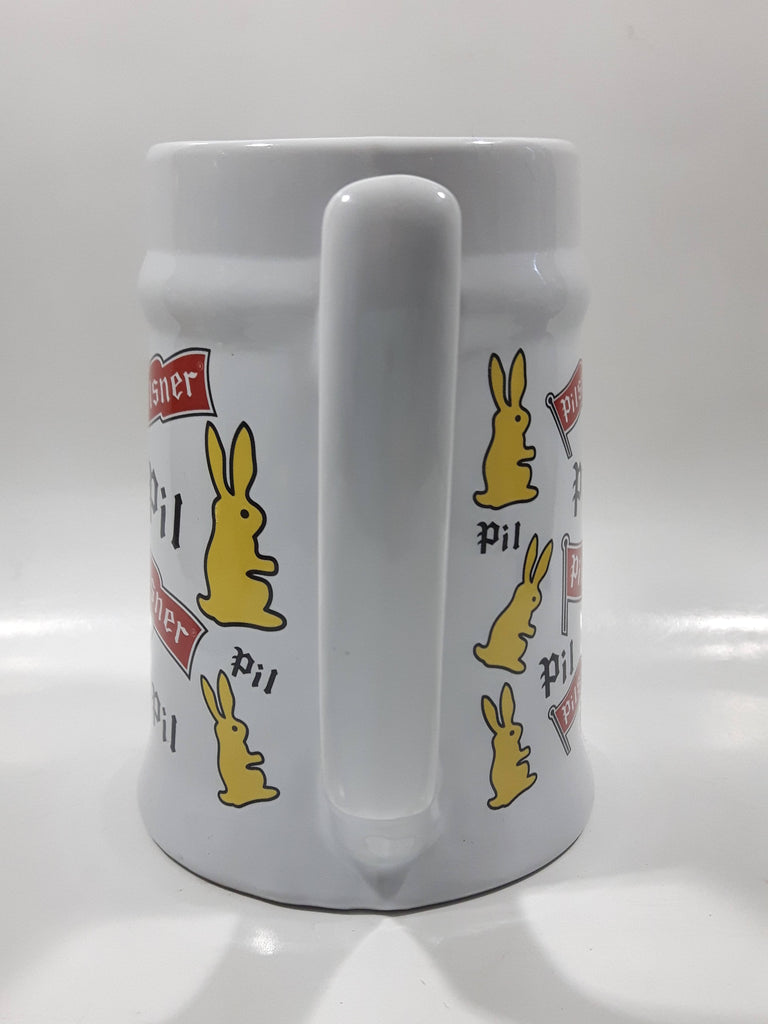 Pilsner Beer Bunny Rabbit Themed 5 1/2" Tall Stein Mug Breweriana Coll ...
