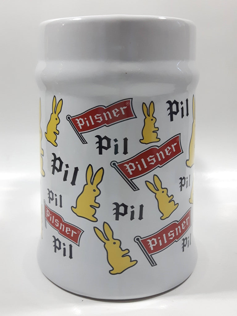 Pilsner Beer Bunny Rabbit Themed 5 1/2" Tall Stein Mug Breweriana Coll ...
