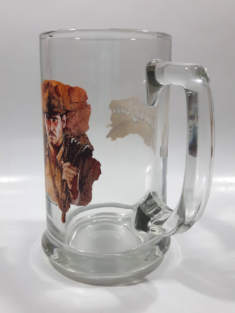 2004 Lucasfilm Indiana Jones 5 1/2" Clear Glass Beer Mug Cup – Treasure ...