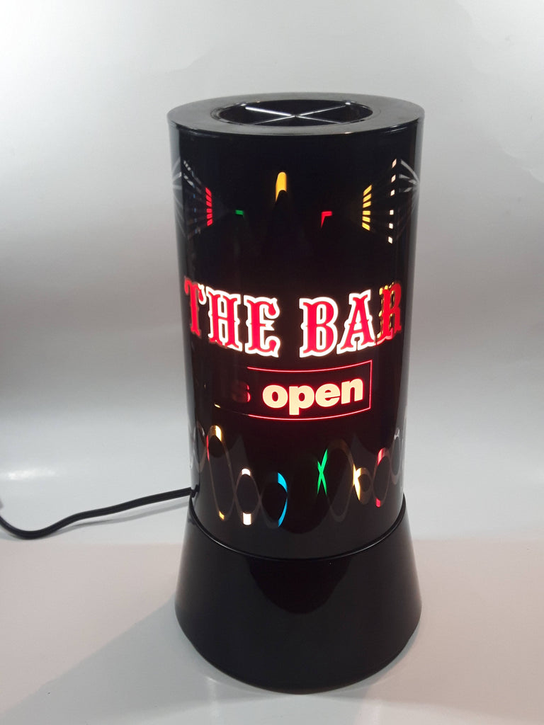 The Bar is Open Rotating Motion Light Up Lamp 12 1/2" Tall – Treasure ...