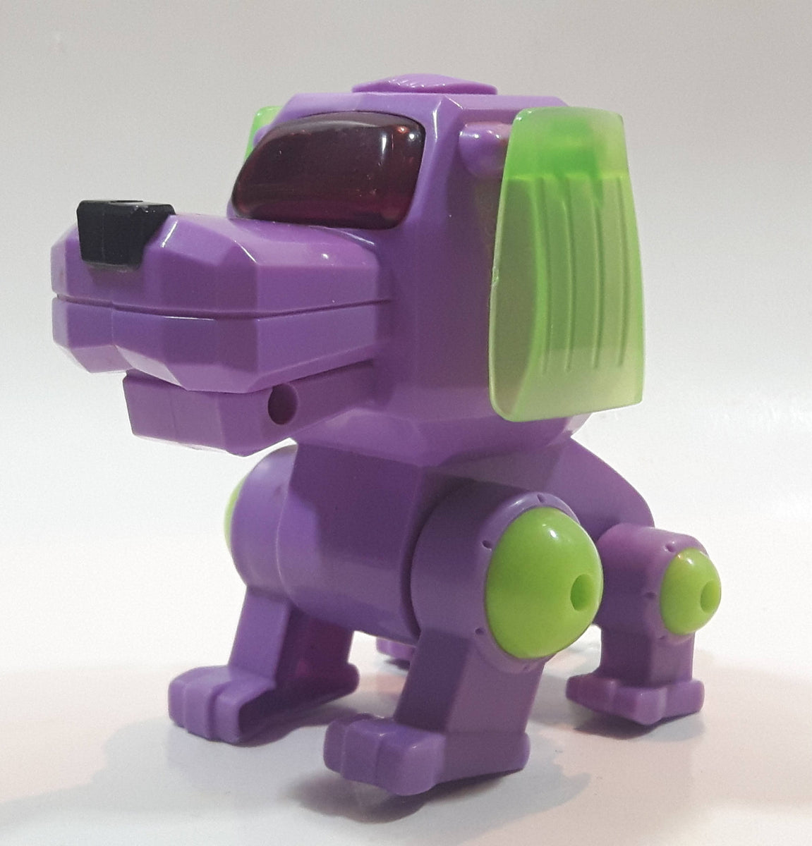 2002 McDonalds SEGA Toys Robo Chi Pets Purple Dog 4 1/2" Long Toy Figu ...