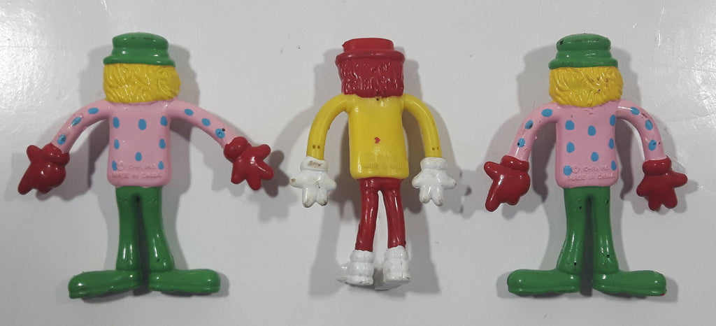 Set of 3 C-P Inc Circus Clown Bendable 2 1/2" Tall Toy Figures ...