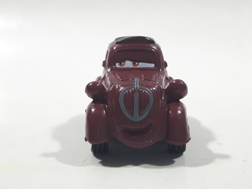 Disney Pixar Maroon Dark Red Brown Miniature PVC Hard Rubber Toy Car V ...