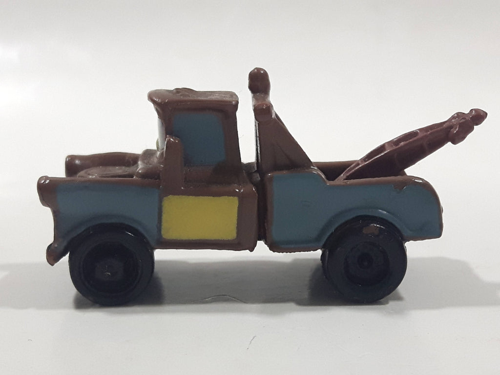 Disney Pixar Cars Tow Mater Brown Tow Truck Mini PVC Hard Rubber Toy C ...