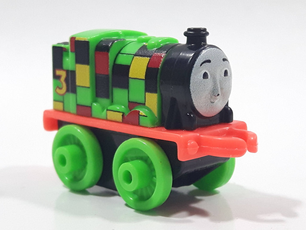 2014 Thomas & Friends Minis #3 Henry Checker Pattern Green 2" Long Pla ...
