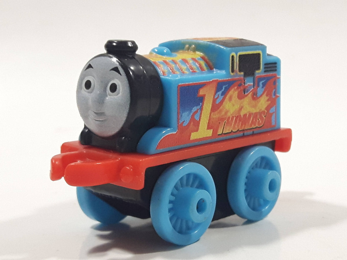 2014 Thomas & Friends Minis #1 Thomas Blue with Flames 2" Long Plastic ...