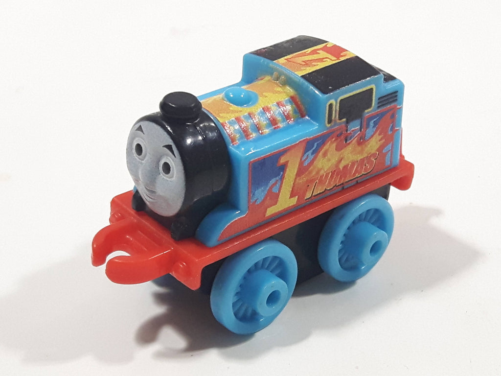 2014 Thomas & Friends Minis #1 Thomas Blue with Flames 2" Long Plastic ...