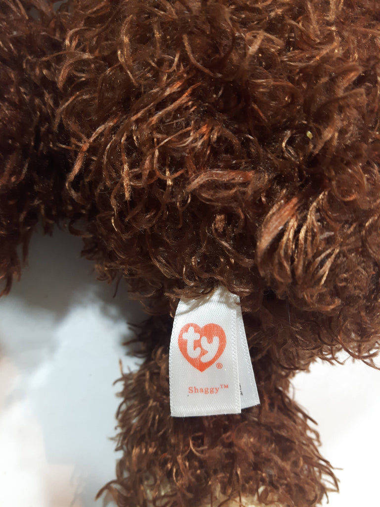 2017 TY Classic Shaggy Brown Bear 12" Tall Stuffed Animal Plush Toy wi ...