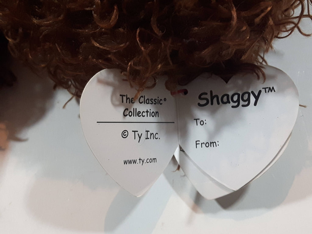 2017 TY Classic Shaggy Brown Bear 12" Tall Stuffed Animal Plush Toy wi ...