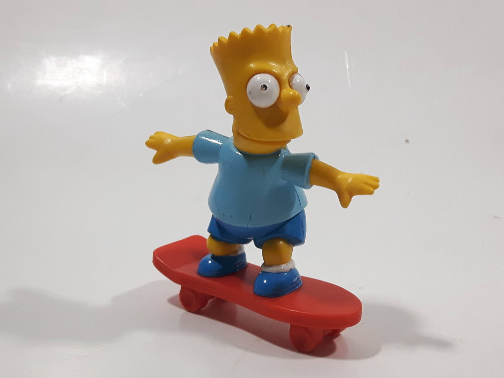 1990 The Simpsons Bart Simpson On A Skateboard 3" Tall Toy Cartoon Cha ...