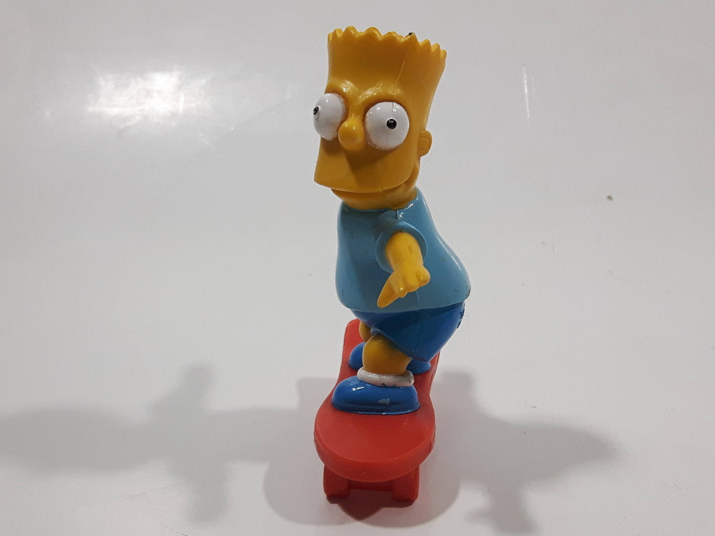 1990 The Simpsons Bart Simpson On A Skateboard 3" Tall Toy Cartoon Cha ...