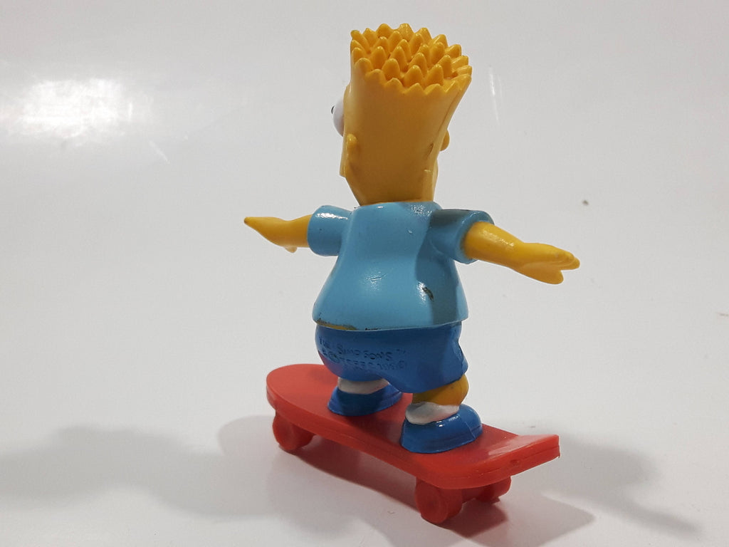 1990 The Simpsons Bart Simpson On A Skateboard 3" Tall Toy Cartoon Cha ...